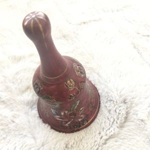 Accents | Vintage Hand Painted Asian Floral Gold Trim Bell | Poshmark